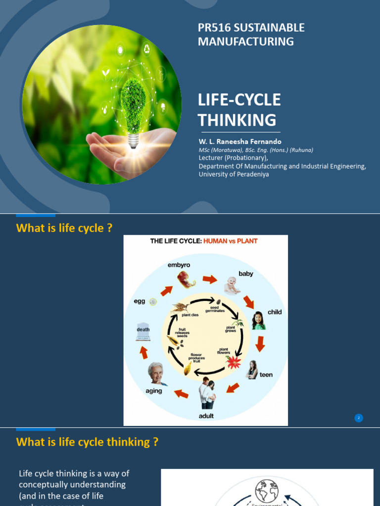 Life Cycle Thinking | PDF | Life Cycle Assessment | Sustainability