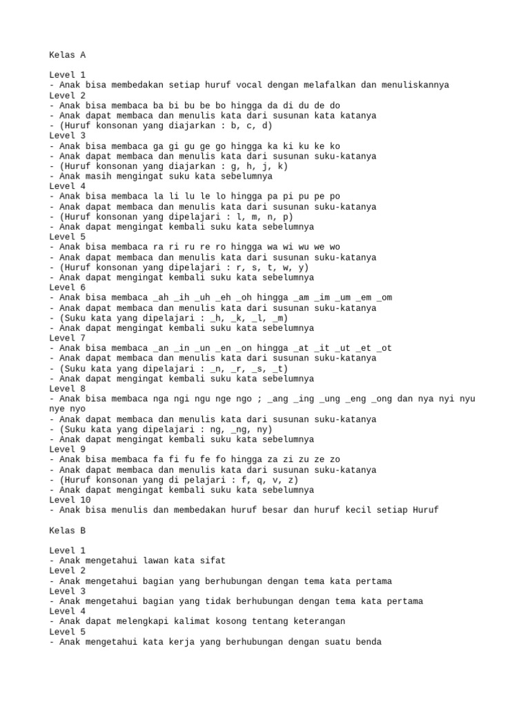 Level Rimba Abcd | PDF