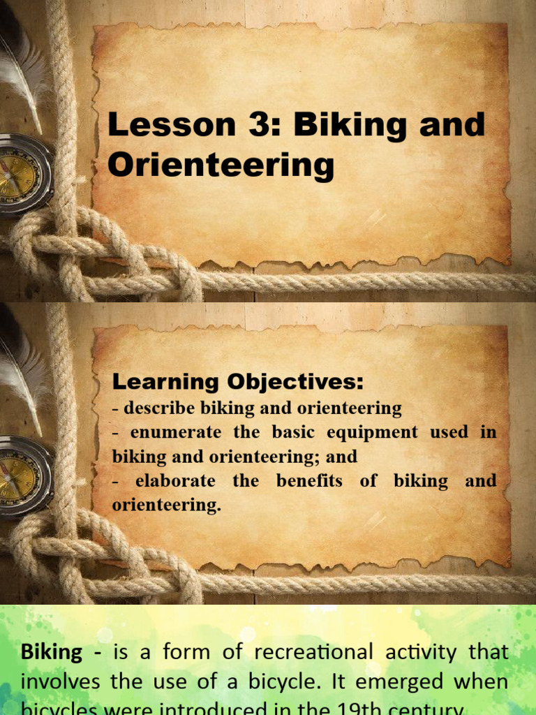 C. Lesson 3 Biking and Orienteering | PDF | Compass
