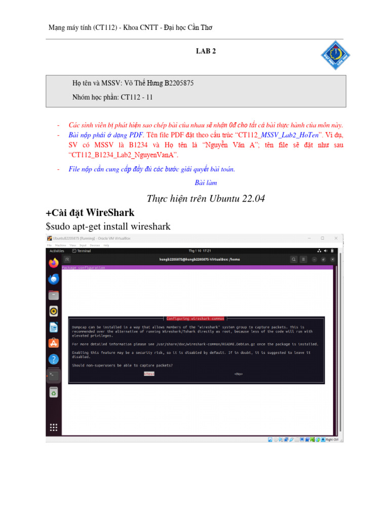 CT112 B2205875 Lab2 Vothehung | PDF