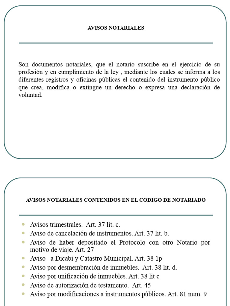 Avisos Notariales | PDF