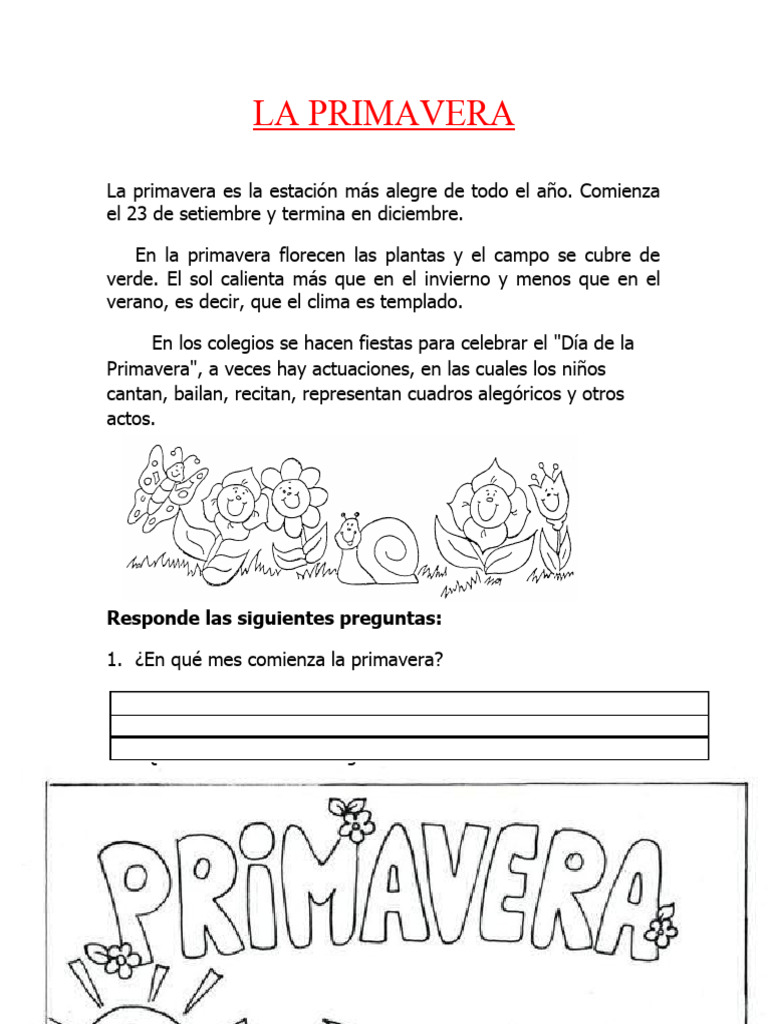 Características de la primavera | PDF