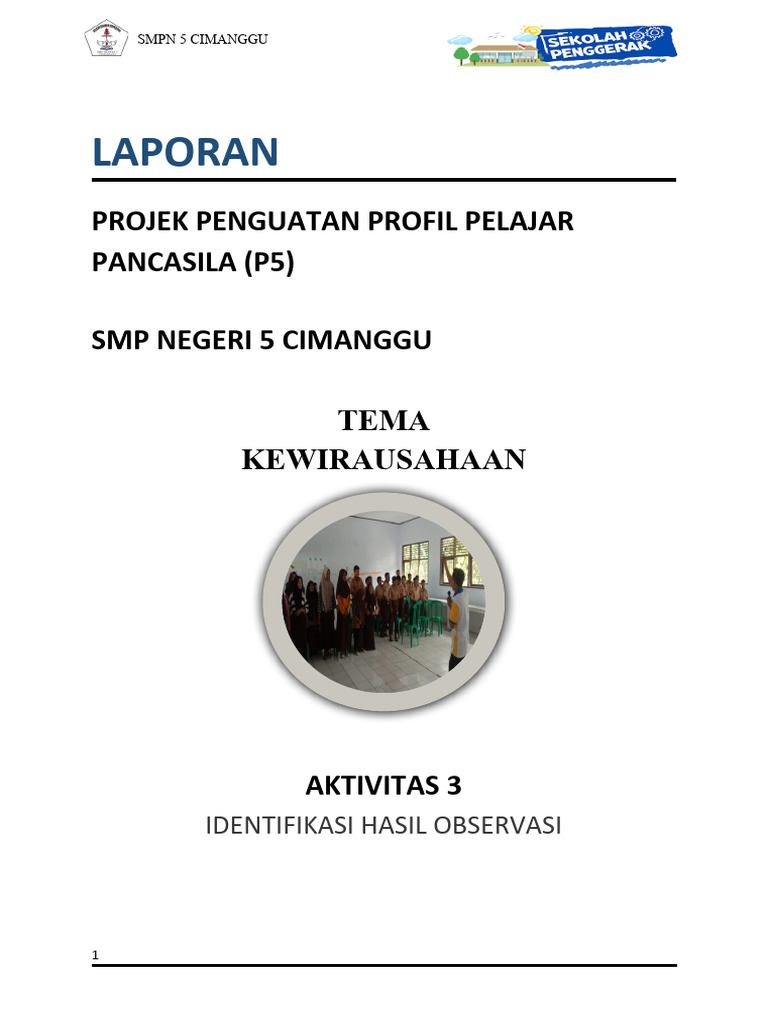 Laporan Projek P5 Aktivias 3 | PDF | Perjalanan | Seni