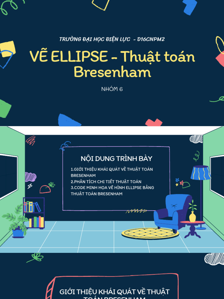 VẼ ELLIPSE-Thuật toán Bresenham-Nhóm 6 | PDF