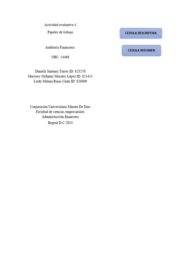 Actividad 4 - Papeles de Trabajo | PDF | Auditoría | Business Actividad 4 - Papeles de Trabajo | PDF | Auditoría | Business
