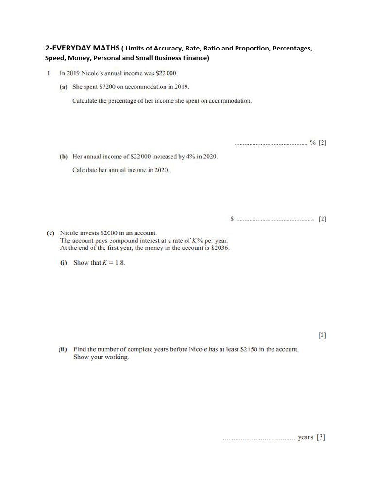 2 - Everyday Maths-3 | PDF | Business | Finance & Money Management