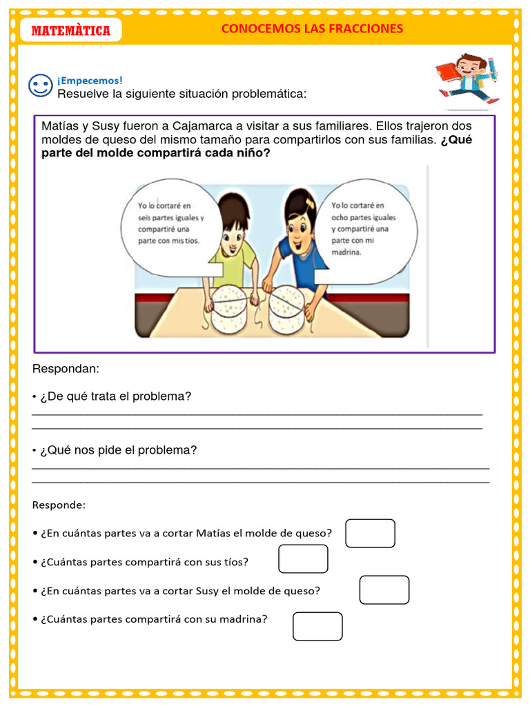Matemáticas Conocemos Las Fracciones | PDF