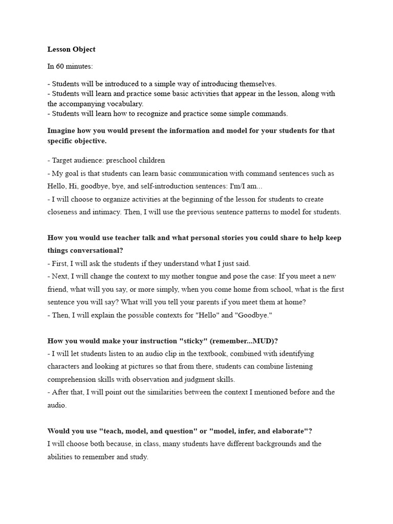 Teach, Model, and Question - or - Model, Infer, and Elaborate | PDF ...