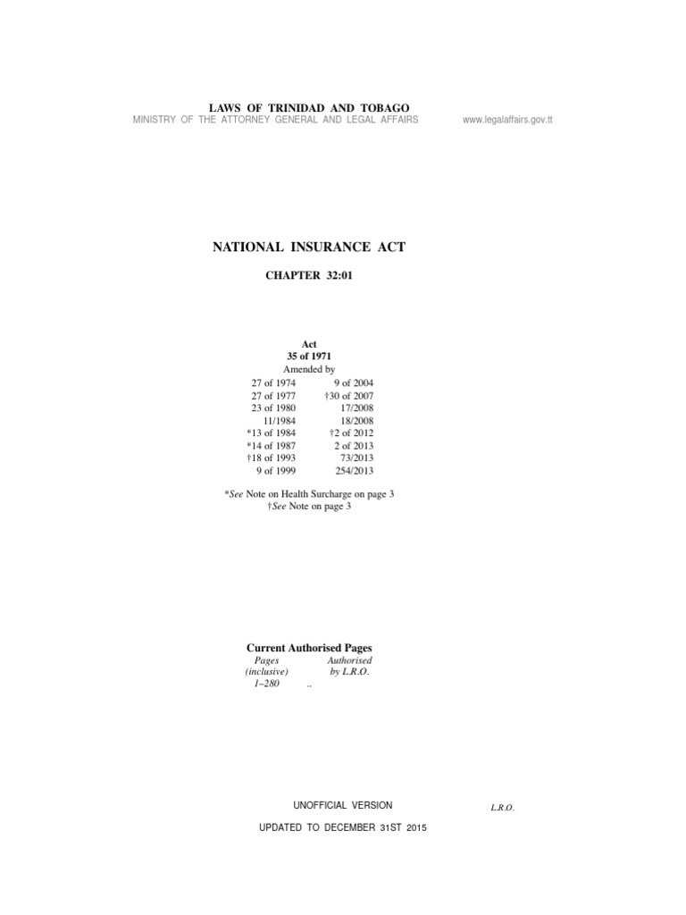 The National Insurance Act | PDF | Pension | Apprenticeship