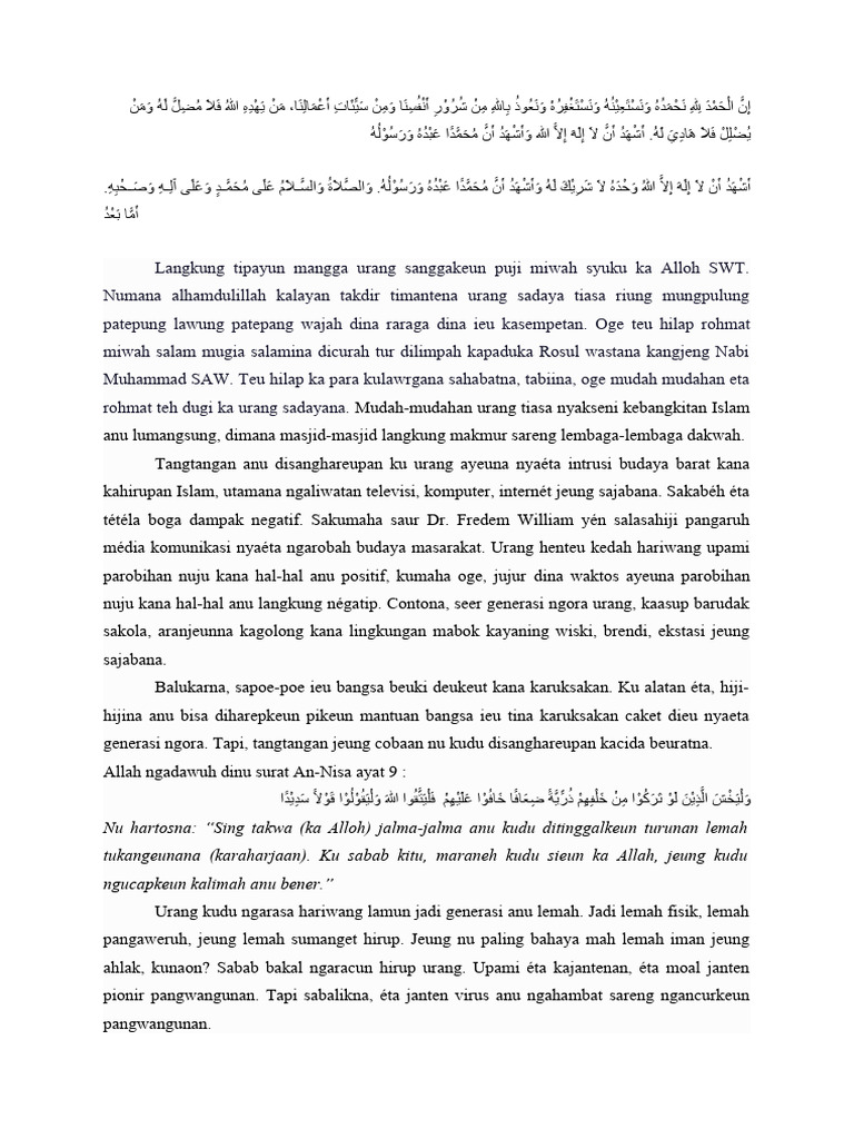 Ceramah Bahasa Arab | PDF