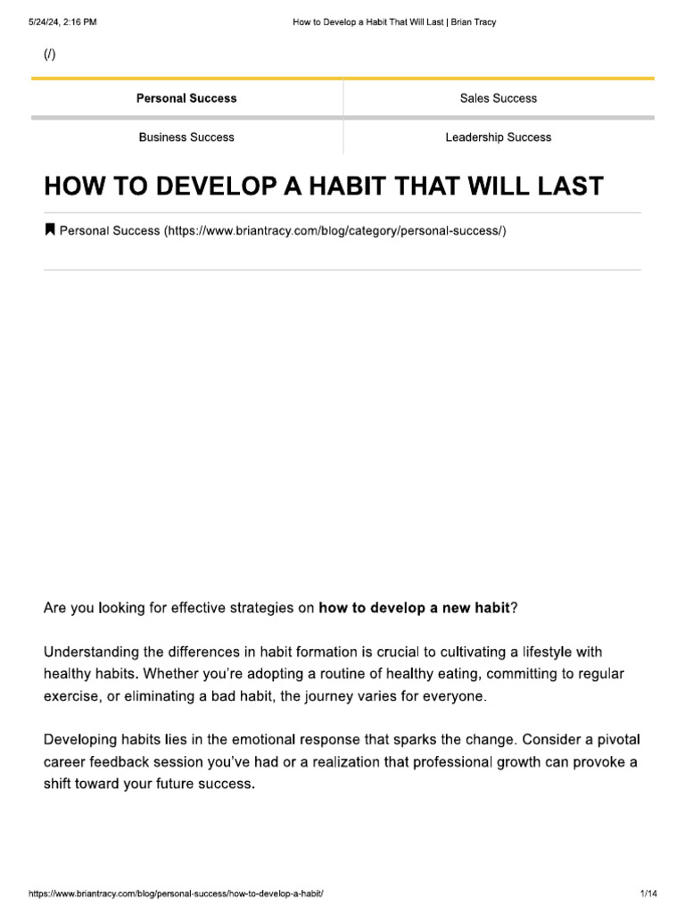 BT5 Habit | PDF