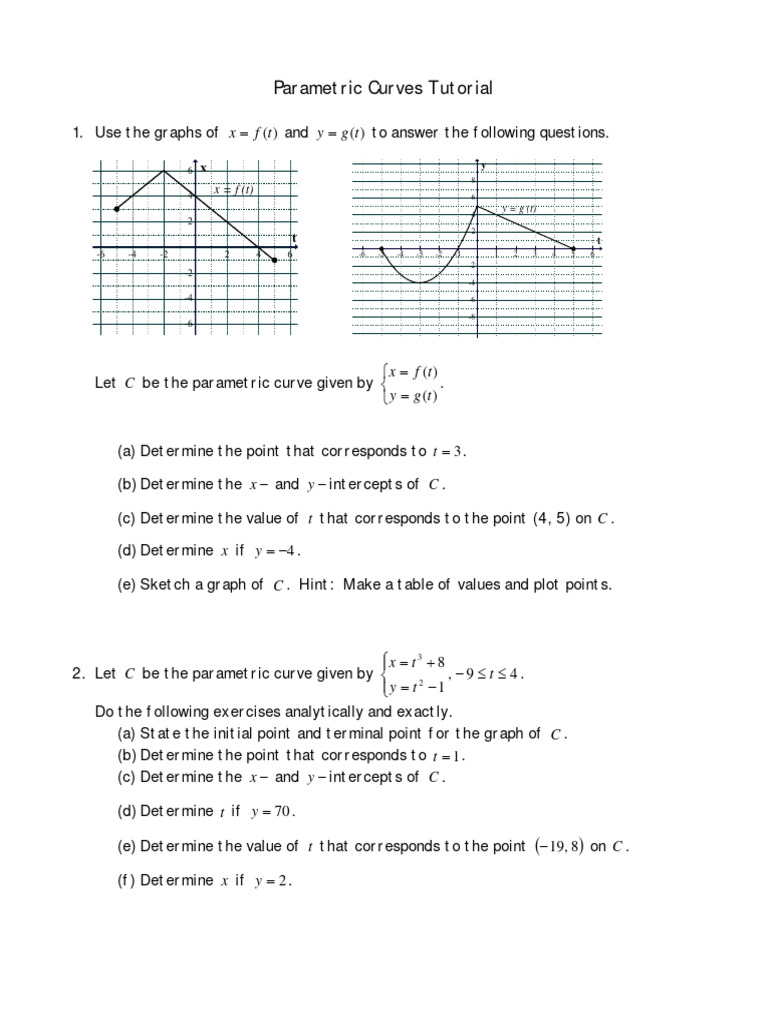 Parametric | PDF | Equations | Curve