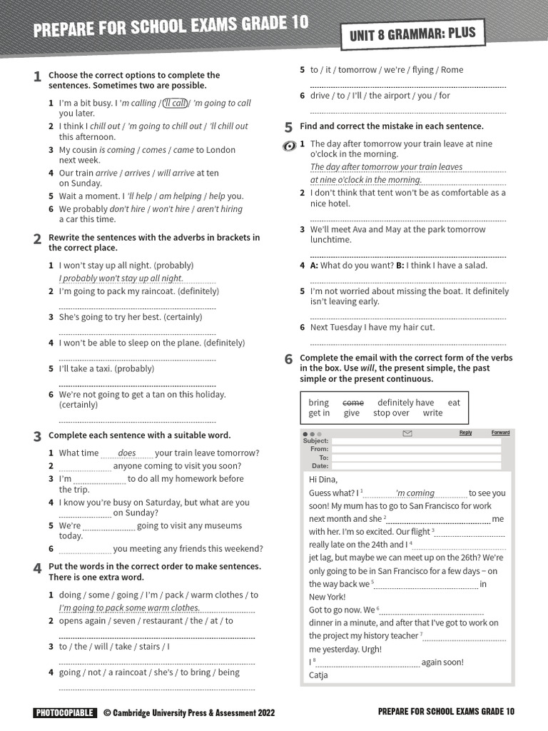 Grade 10 Grammar Practice | PDF | Syntax | Grammar