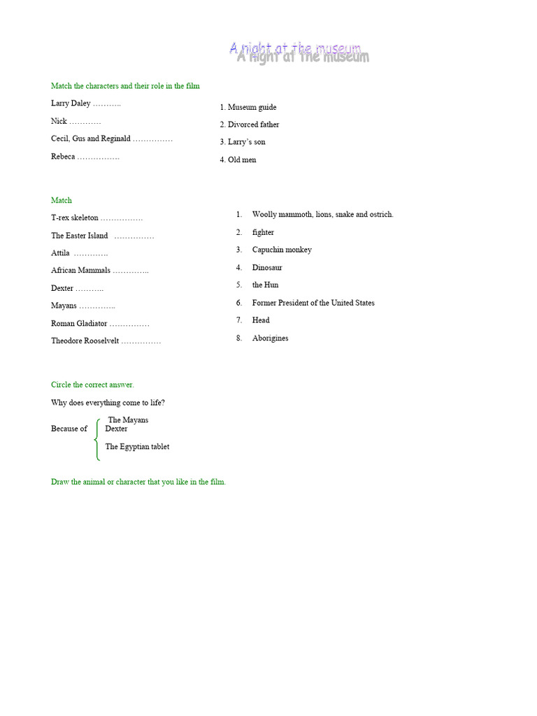 A Night at The Museum Project | PDF | Young Adult