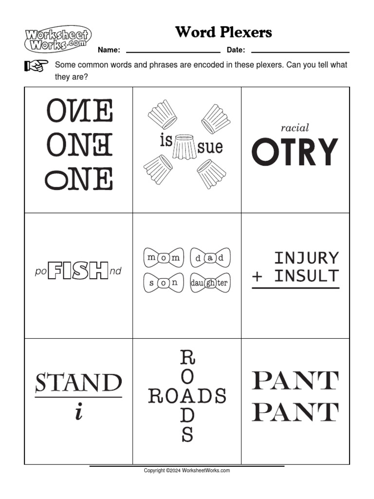 WorksheetWorks Word Plexers 2 | PDF