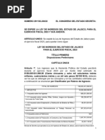 Leyes de Ingreso Guadalajara 2025 | PDF | Politica de mexico