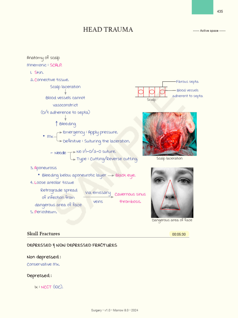Surgery Sample | PDF | Traumatic Brain Injury | Clinical Medicine