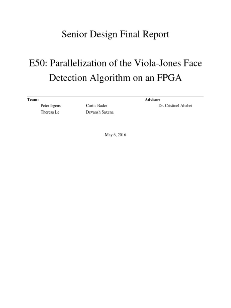 E50 Final Report | PDF | Field Programmable Gate Array | Rgb Color Model