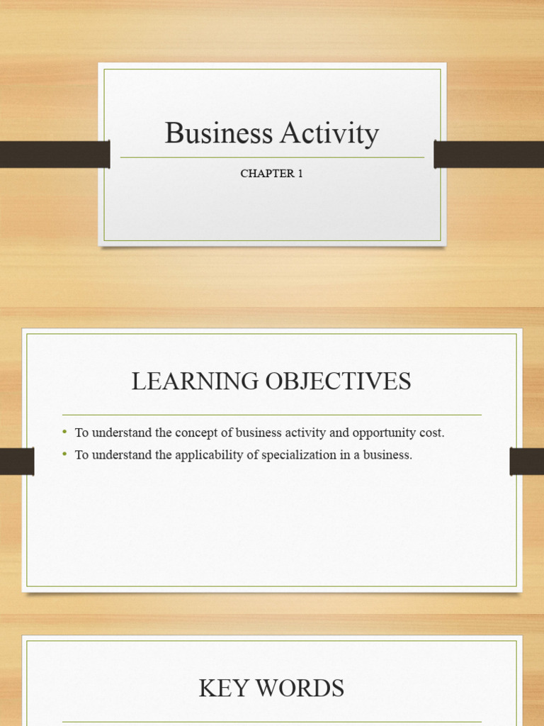 Chapter 1 - Business Studies | PDF | Division Of Labour | Labour Economics