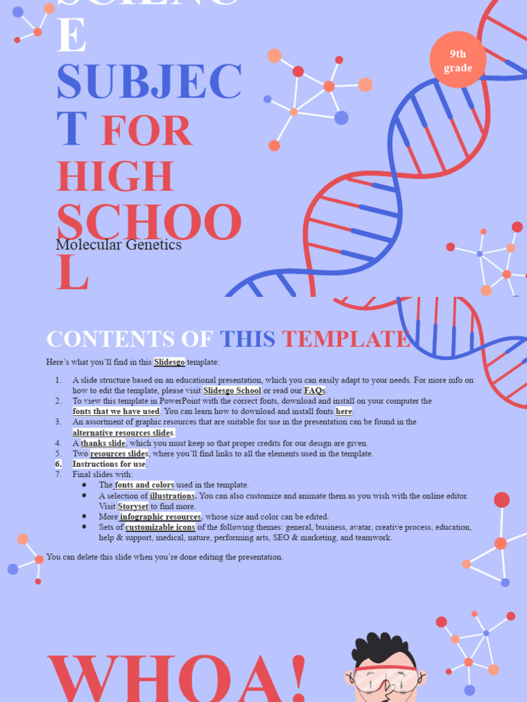 Science Subject For High School - 9th Grade - Molecular Genetics XL by ...