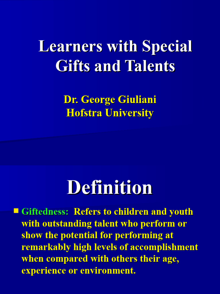 Learners With Special Gifts and Talents | PDF | Intellectual Giftedness | Gifted Education