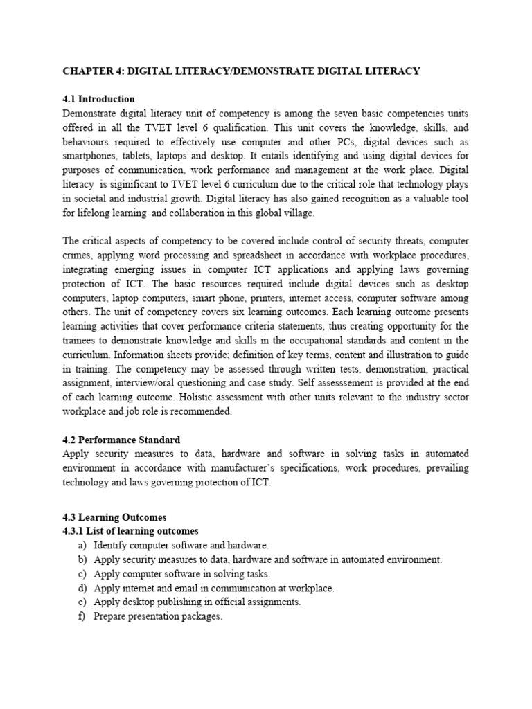 Digital Literacy - 110547 | PDF | Operating System | Malware