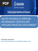 Aicte-Eduskills Virtual Internship Certificate Upload Process Document ...