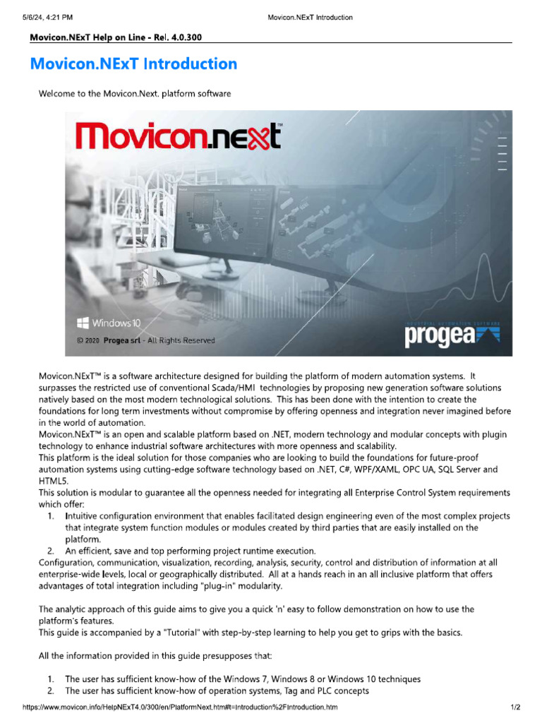 Movicon Next Manual | PDF