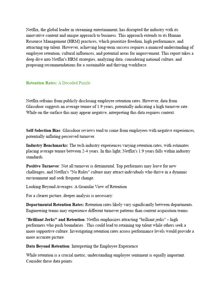 Netflix V | PDF | Employee Retention | Mentorship