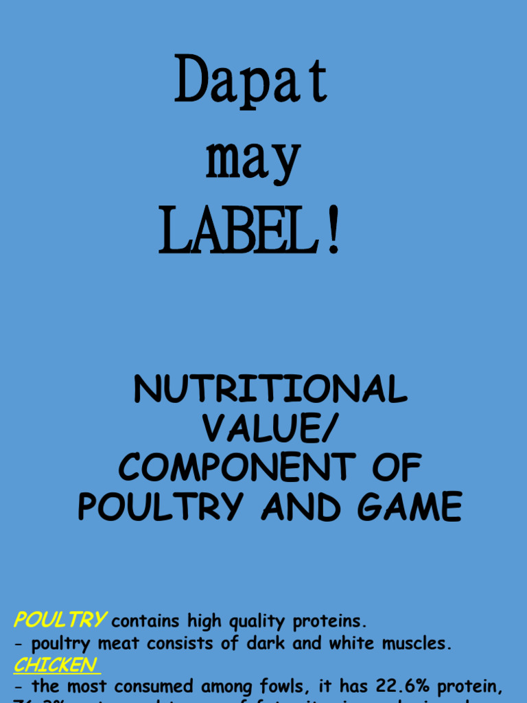 Different Cuts | PDF | Poultry | Meat