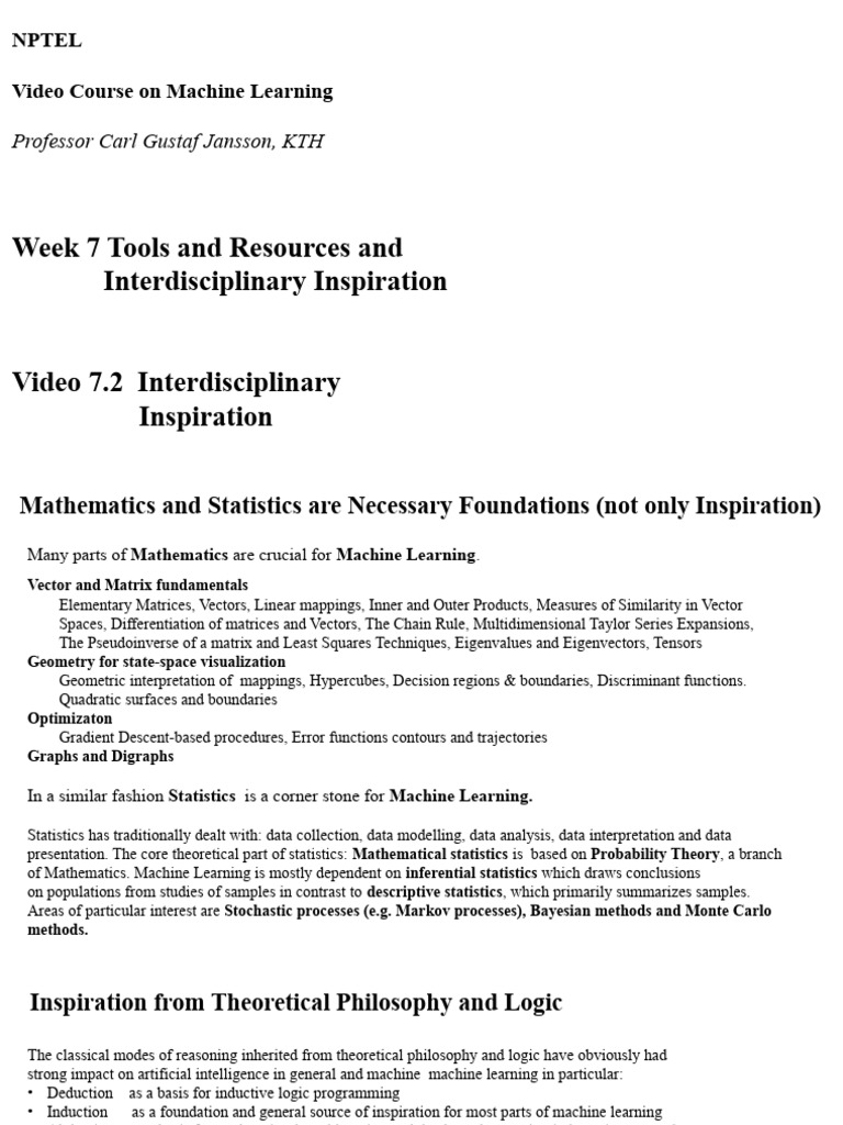 7.2 Interdisciplinary Inspiration | PDF | Visual Cortex | Statistics