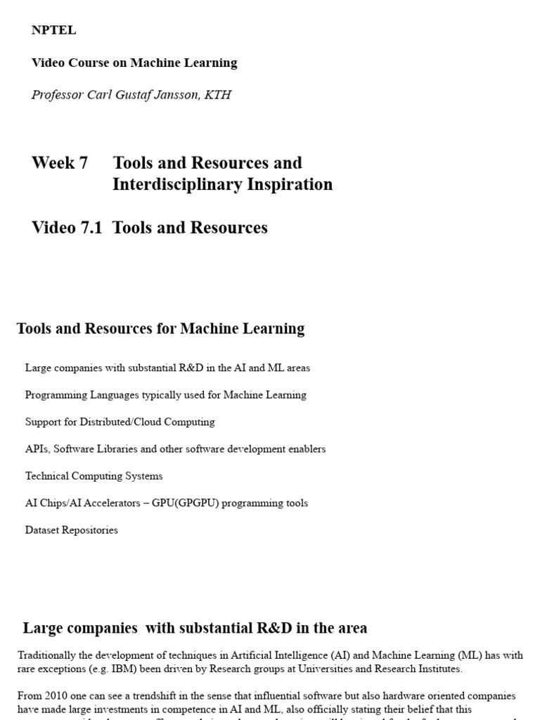 7.1 Tools and Resources | PDF | Software Engineering | Computing