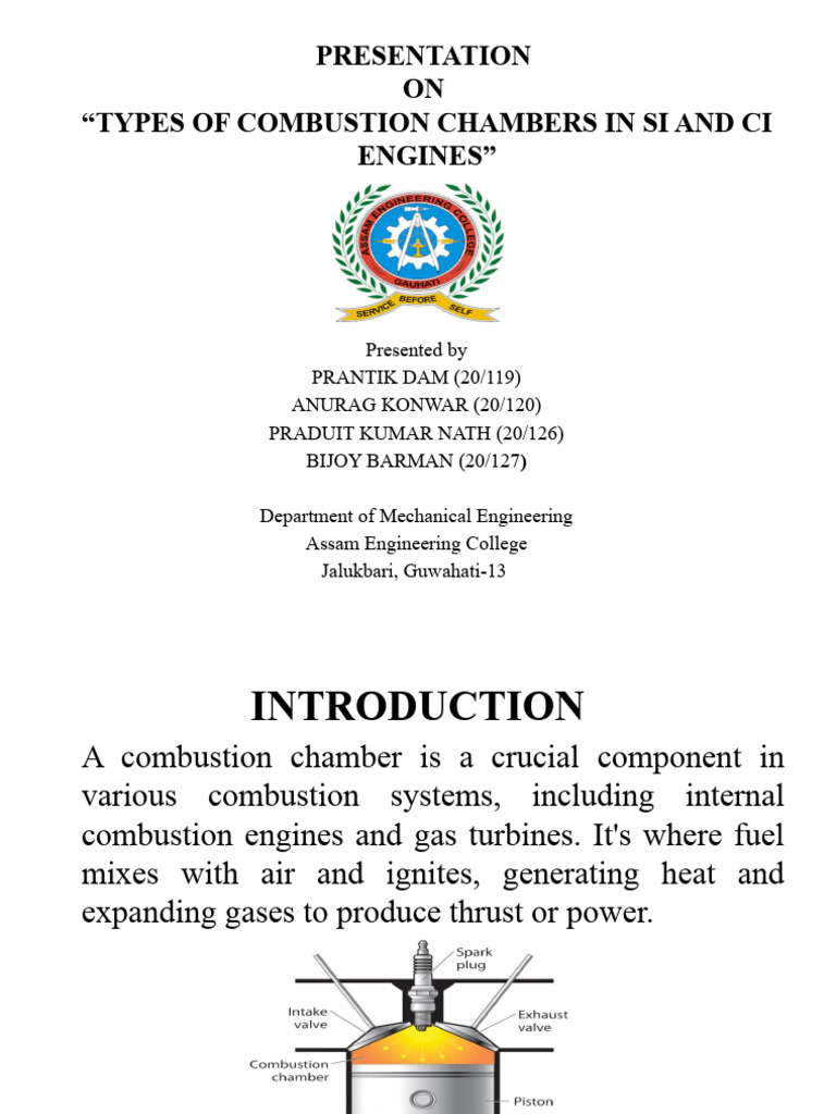 ICE GROUP 4 Types of Combustion Chambers | PDF | Internal Combustion ...