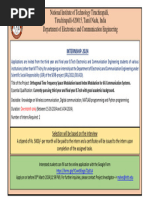 NIT Trichy Summer Internship 2025 Details | PDF | Educational Stages