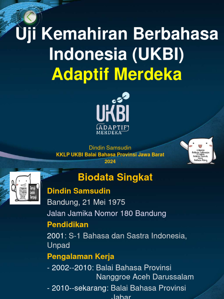 Sosialisasi UKBI Adaptif Merdeka 2024 2 | PDF