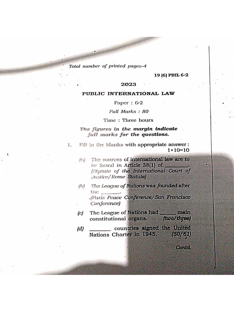 Public International Law | PDF