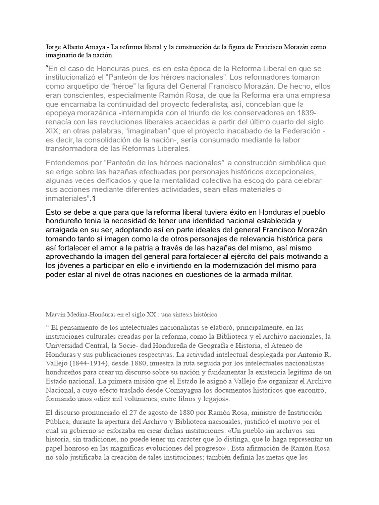 Reforma Liberal | PDF | Honduras | Nación