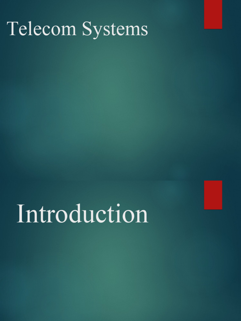 TELECOM SYSTEMS - Introduction | PDF | Access Control | Building Automation