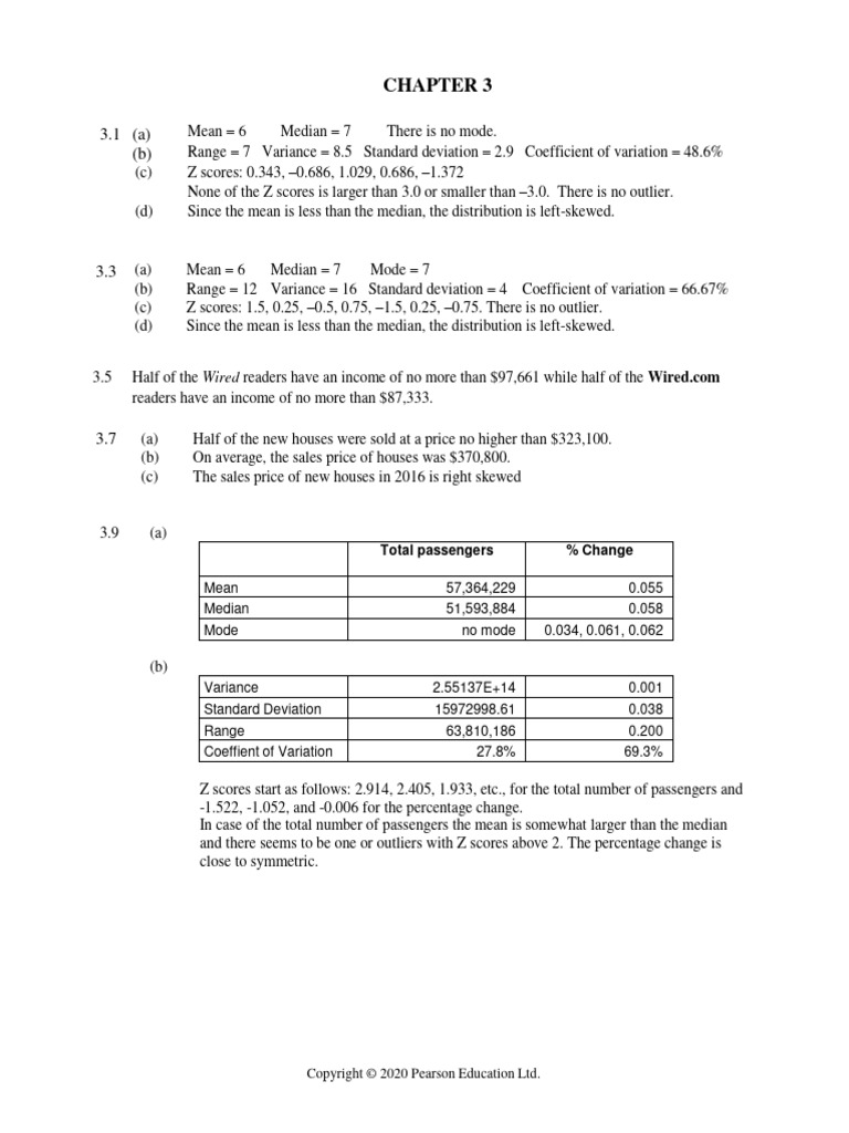 Ch03 ISM | PDF | Skewness | Standard Score
