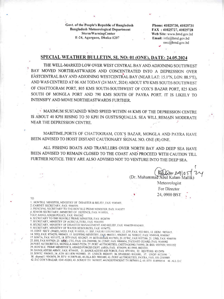 Special Weather Bulletin-1 | PDF