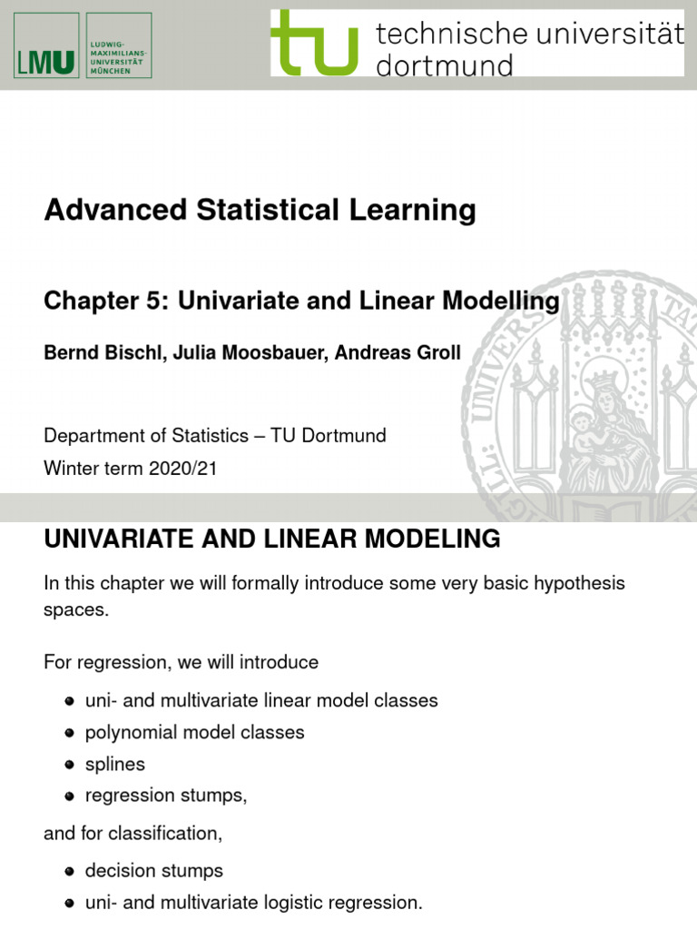 Chapter 5 Univariate Modelling Pdf Linear Regression Coefficient Of Determination