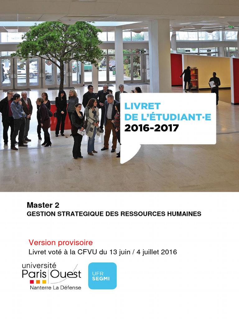 Master 2 en Gestion RH Stratégique | PDF | Gestion des ressources ...