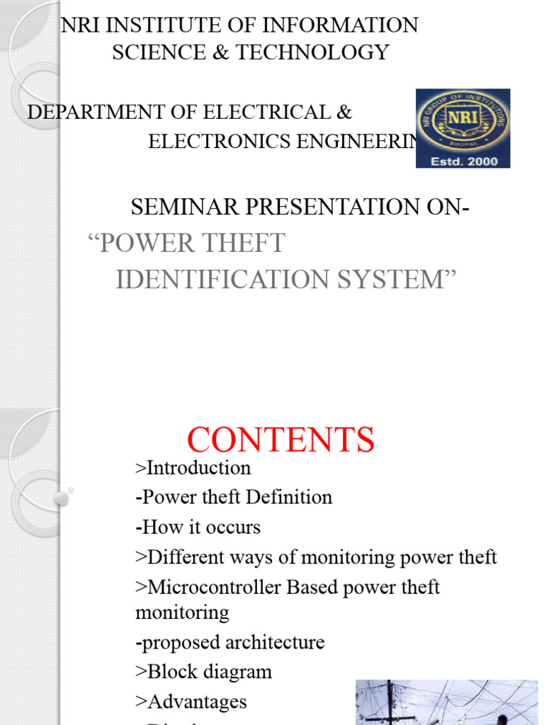 Dokumen - Tips Presentation On Power Theft Identification System ...