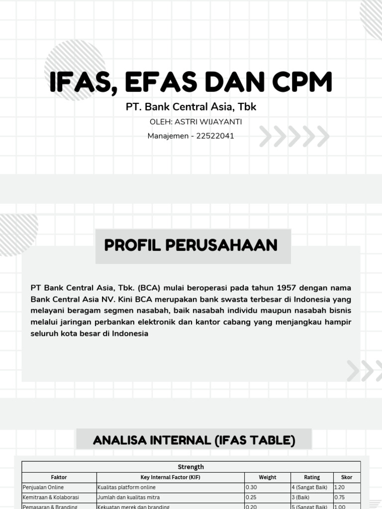 Analisa Ifas, Efas, CPM Astri Wijayanti | PDF