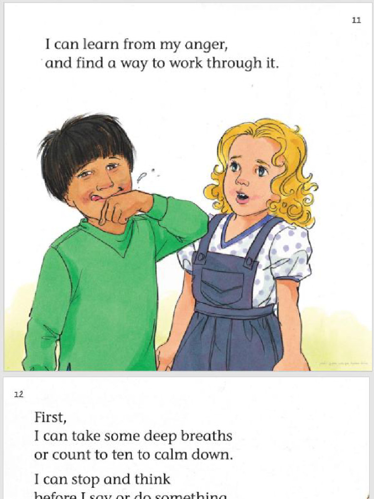 Cool Down and Work Through Anger Pages 11-12 | PDF