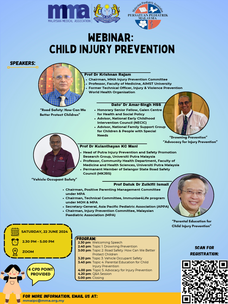 Poster - Child Injury Prevention Webinar | PDF | Health Care | Medicine