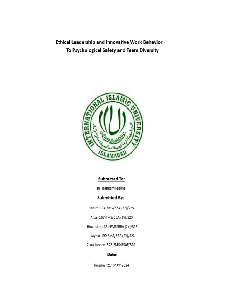 BRM Final Project | Download Free PDF | Leadership | Psychology