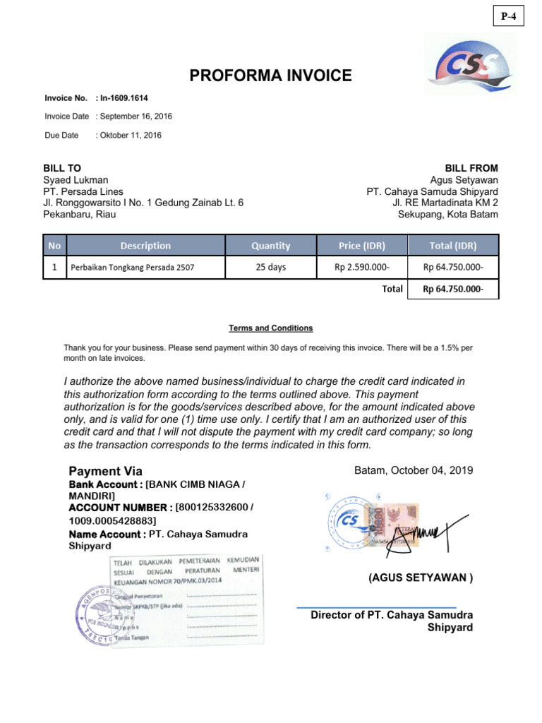 Invoice (copy P4) | PDF | Financial Technology | Finance & Money Management