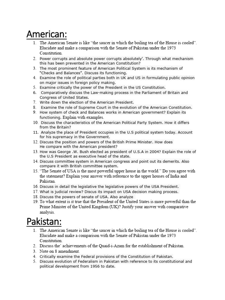 Pol Sci 2 Past Paper Analysios PDF | PDF | Muhammad Ali Jinnah | Pakistan