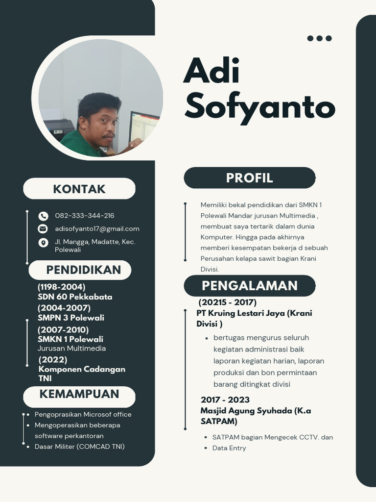 CV Adi Sofyanto | PDF